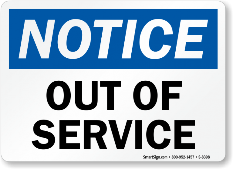 notice-out-of-service-sign-s-8398 - KC Supply